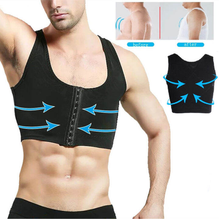 Hks Male Control Chest Bra Gynecomastia Chest Shaper Vest Tops Sexy Men