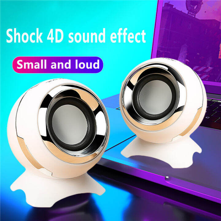 【RFDS】PC Gaming Mini Speakers, 2.0 Channel Stereo Desktop Computer ...