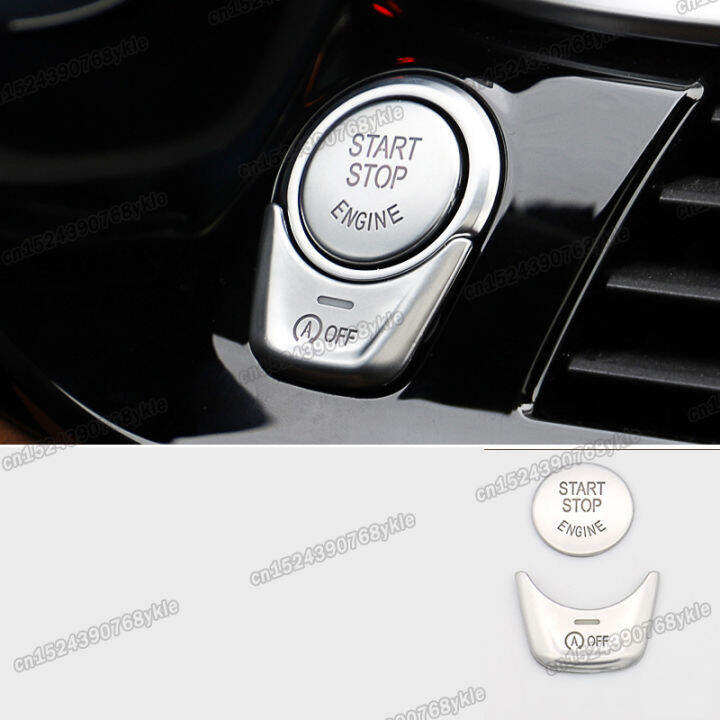 ปุ่ม Start Stop Engine Mobil สีเงินด้านสำหรับ Bmw X3 X4 2018 2019 2020 ...