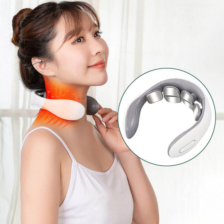 【minilook】Upgrade Neck Shoulder Massager 6 Electrode Plates Neck Pain ...