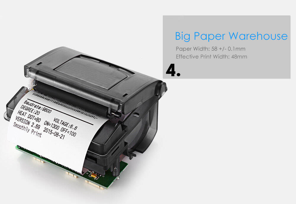 Micro-Mini 58mm Embedded Thermal Receipt Printer TTL+RS232 Panel ...