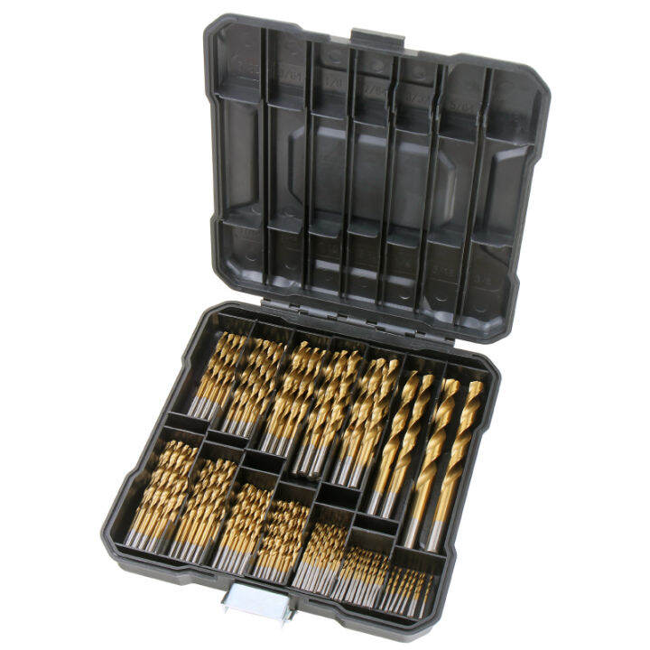 [iesx]Hi-Spec Hss Mini Metal Drill Bit Set Titanium Woodworking Wood Drills Mansonry Twist Drill ...