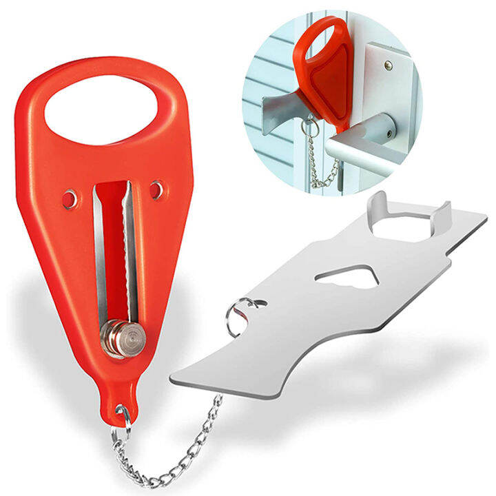 Portable Door Lock Safety doorer blocker Metal Home Hotel Anti Theft ...