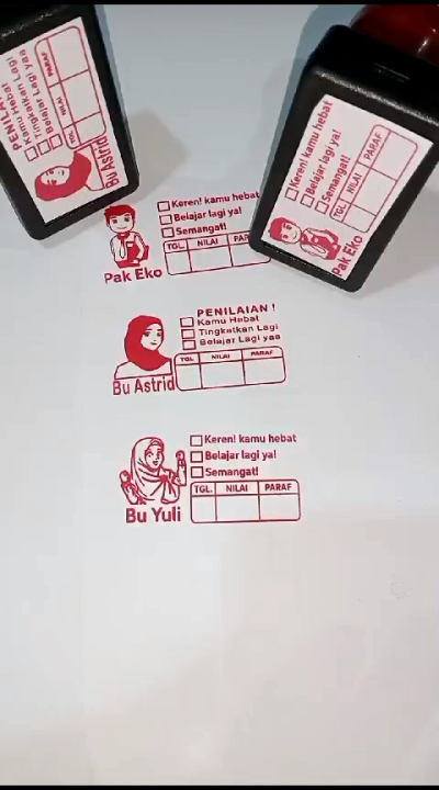 (promo viral) stempel penilaian guru stempel guru sd stempel guru unik ...