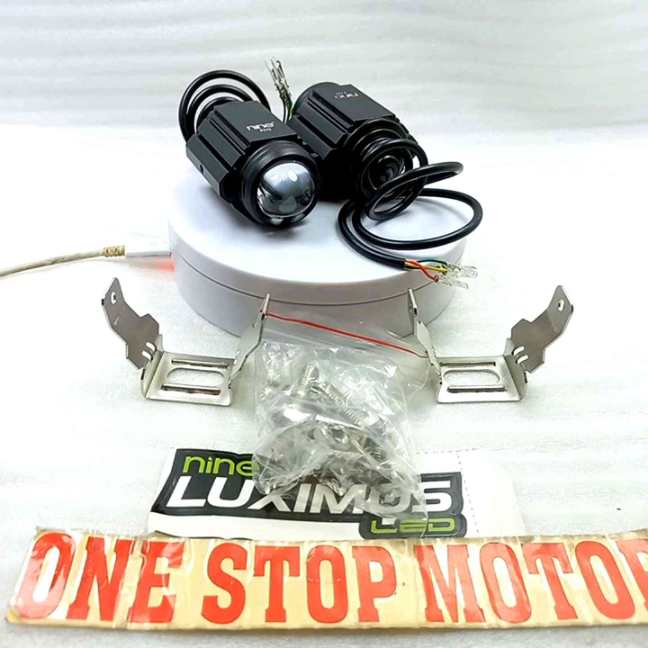 LUXIMOS LUMINOS NINE LED R8 SHOOTING LIGHT DEVIL EYE MERAH/BIRU LAMPU ...