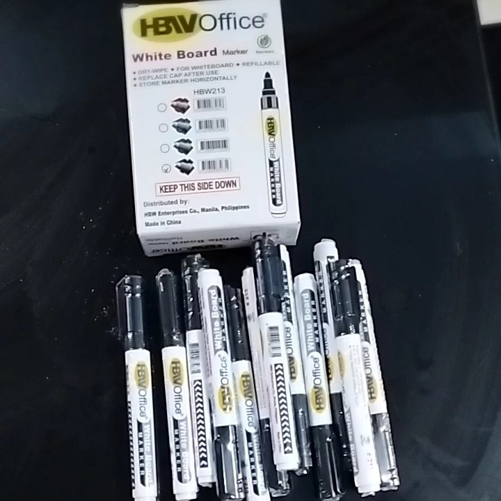 HBW office whiteboard marker(refillable)1 box 12 pcs | Lazada PH