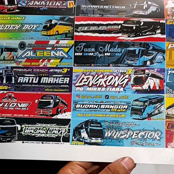 STIKER BUS BASURI SPESIAL ISI 45 PC / STIKER BUS BASURI SPESIAL ...
