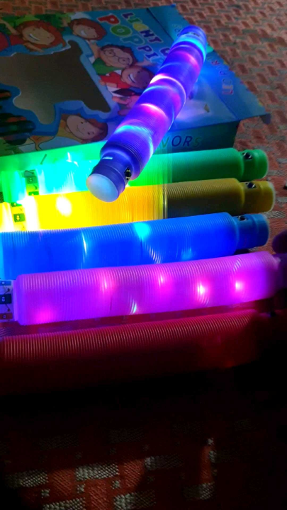 LED lights pop up tube sensory toy and splicing tube toy | Lazada PH