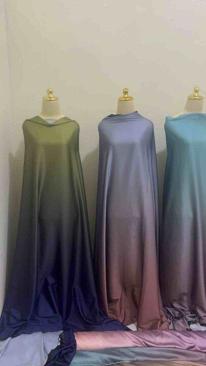 Kain gradasi warna | kain ombre warna | kain 2 warna | kain bridesmaid ...