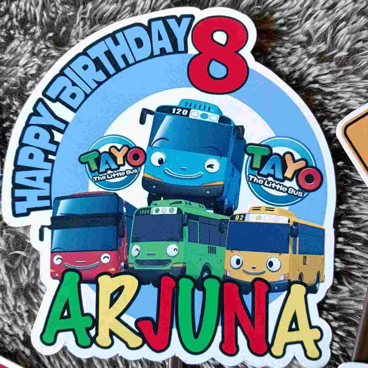 cake topper tayo (custom nama) | Lazada Indonesia