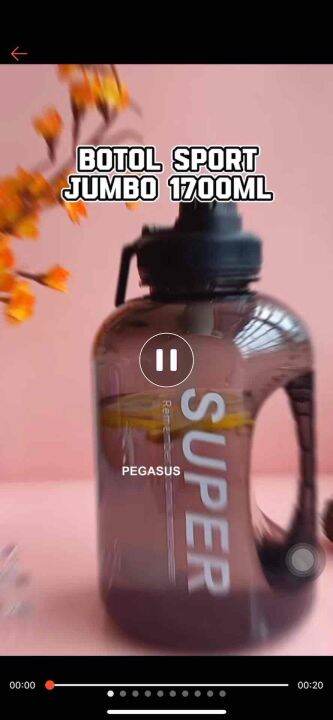 LRMS Botol Minum Sport SUPER 1700ML Botol Gym Besar Jumbo Bening ...