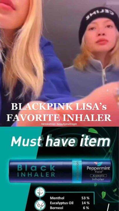 Original Peppermint Field Black 2in1 Nasal Inhaler with Essential Oil ...