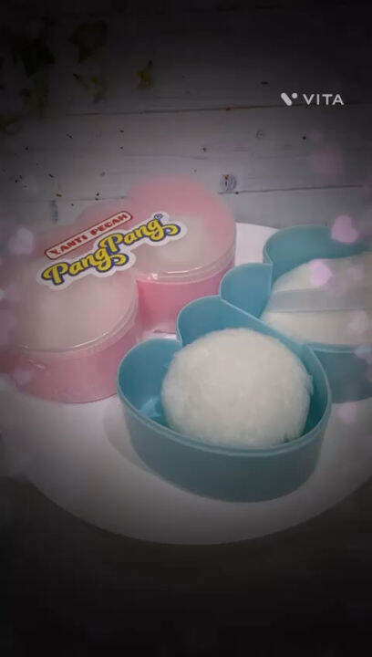 tempat kotak bedak baby bayi 2 lubang anti pecah bonus 2 puff bedak pang pang | Lazada Indonesia