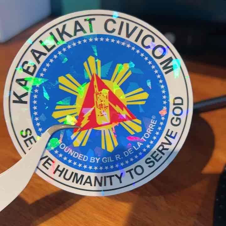 Kabalikat CIVICOM logo Sticker for motorcycle Reflectorized Water proof ...