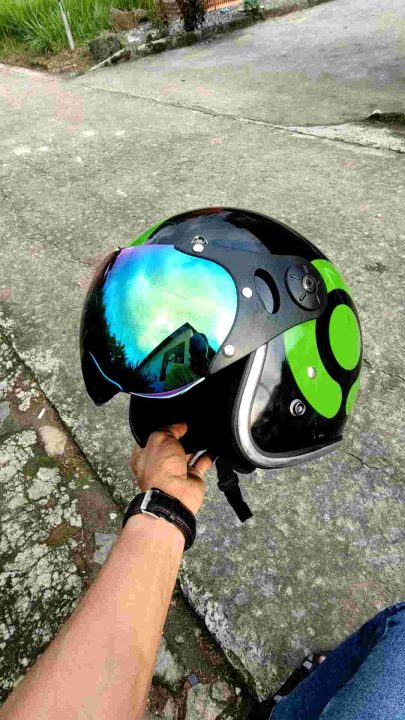 HELM GOJEK KACA PILOT PRIA WANITA DEWASA | Lazada Indonesia