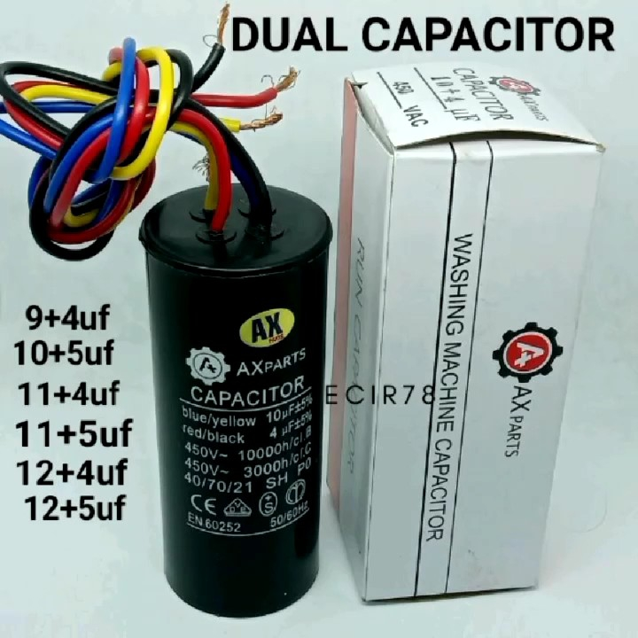 Washing Machine Dual Run Capacitor 11+4uf /11+5uf 450VAC | Lazada PH