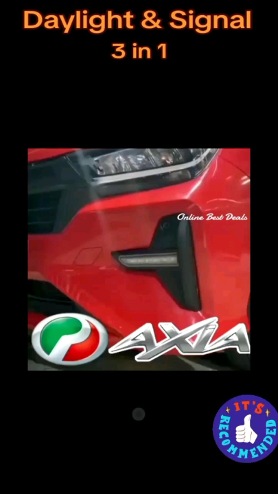 Perodua Axia Baru 2023 day light DRL 3 IN 1 function welcome daylight ...