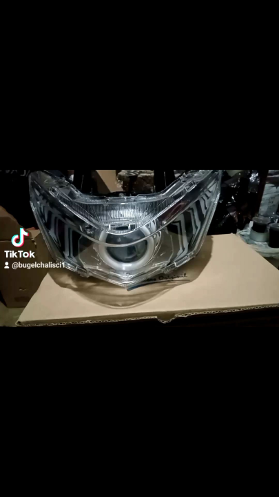 reflektor mika lampu depan Honda beat new deluxe led headlamp kedok th ...