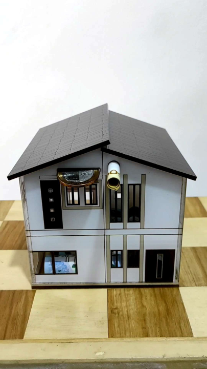 Alkansya (coins&paper Bills ) Bank House Design Acrylic Glass 5"x5"x5 ...