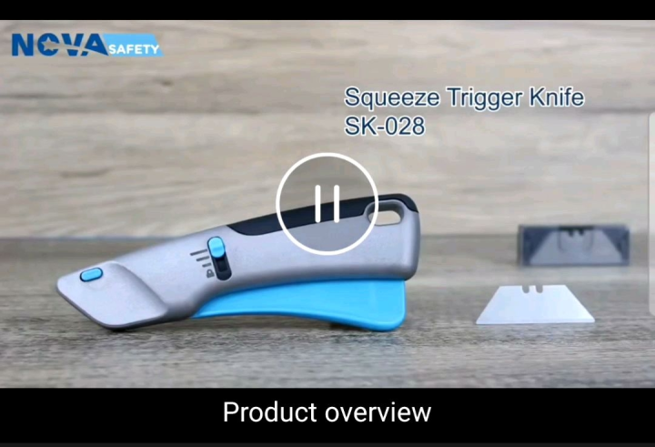 3 blade depth gear stop automatic retracting knife squeeze trigger ...