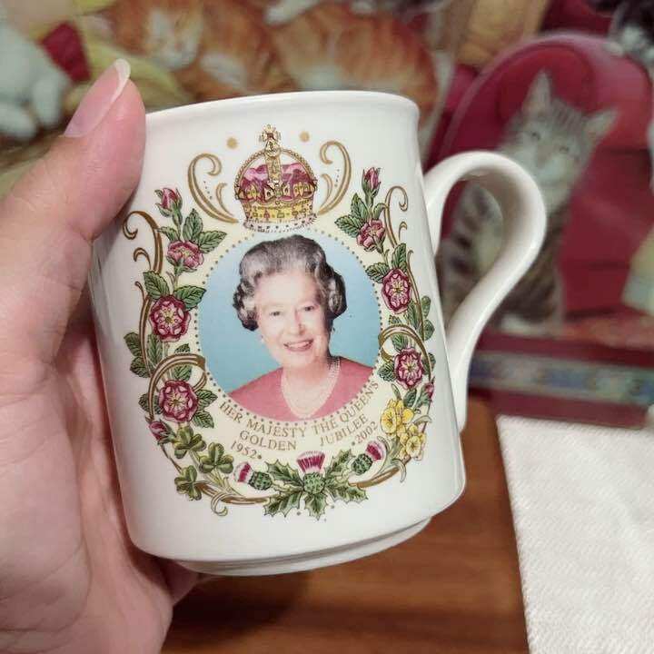 🇬🇧ENGLAND SURPLUS Queen Elizabeth Golden Jubilee Collectible Coffee Mug ...