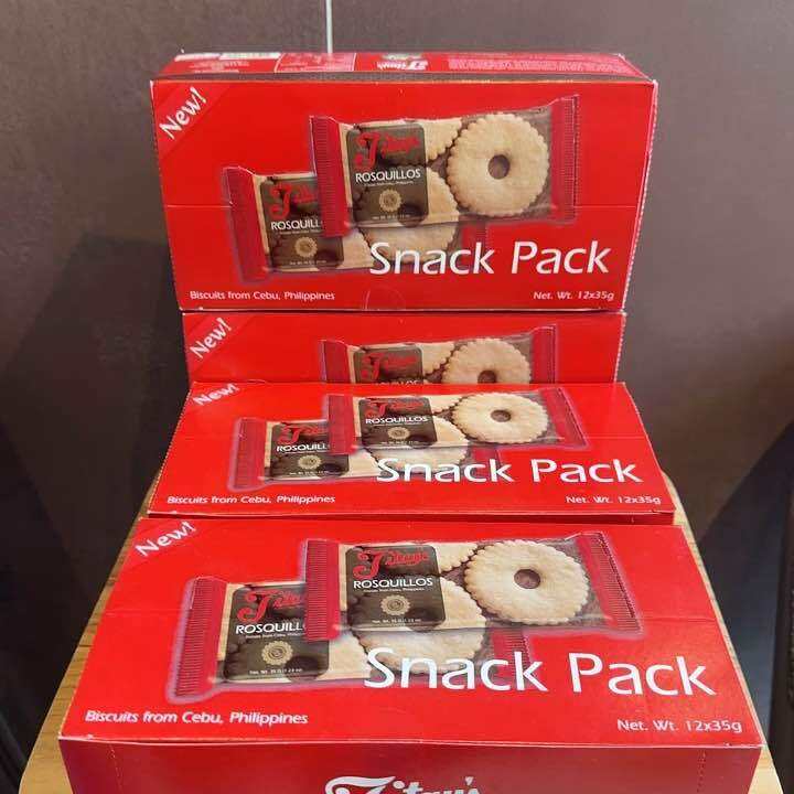 Titays Classic Rosquillos Snack / Baon BOX | 24 packs x 35 grams Cebu's ...