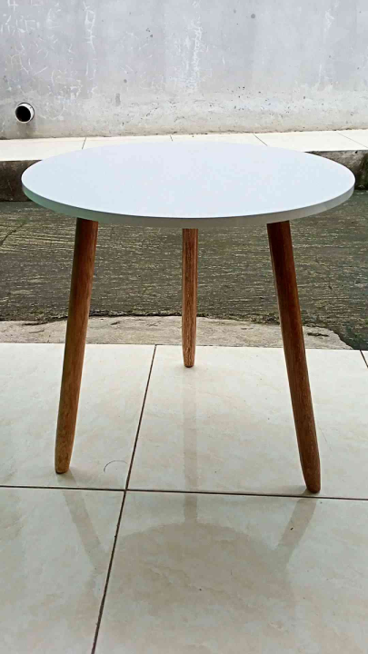 Meja bulat 40cm minimalis / Meja bulat sudut ruangan / Round Table ...