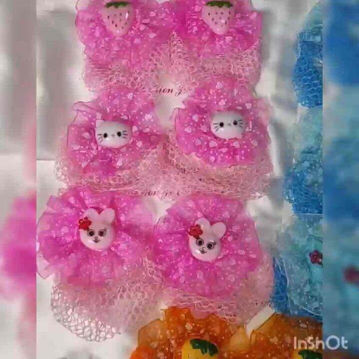 (1 PASANG) JEPITAN RAMBUT HAIRNET STRAWBERRY HELLO KITTY KELINCI ...