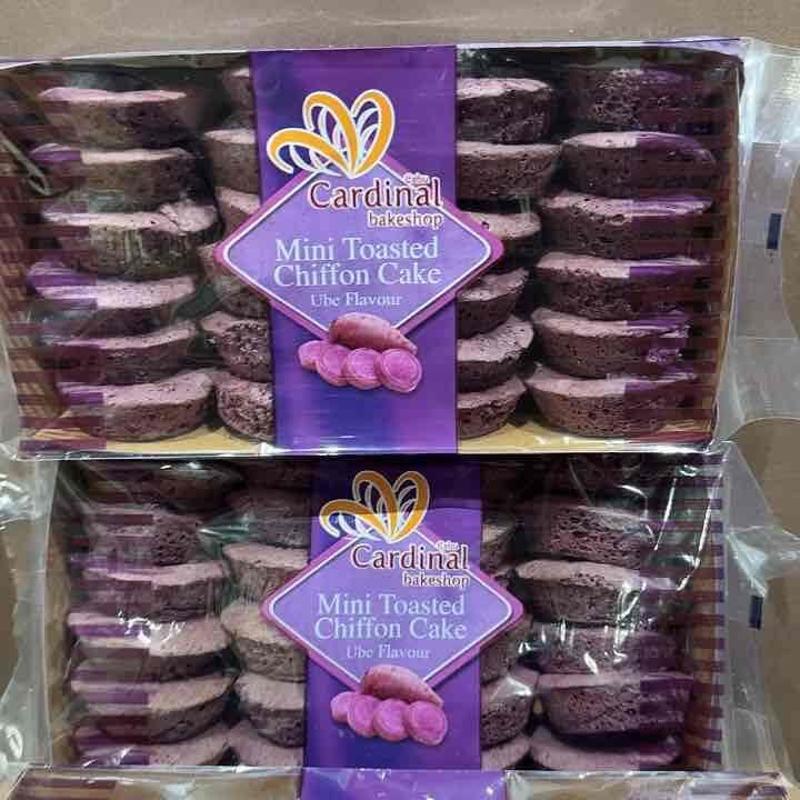 Cebu Cardinal Bakeshop MINI TOASTED CHIFFON CAKE Ube Flavor 24 pcs ...
