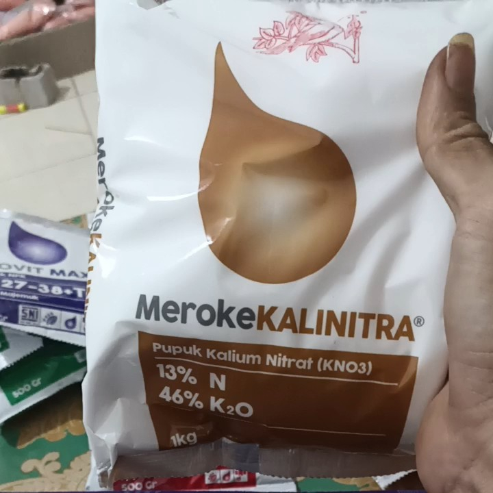 PUPUK KNO3 MEROKE KALINITRA 1 KG N 13% KALIUM 46% Pupuk Berbentuk ...