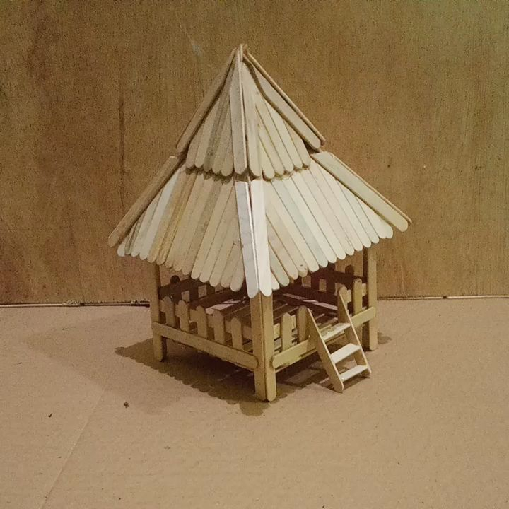 Miniatur Rumah Joglo Jawa Dari Stik Es Krim Lazada Indonesia