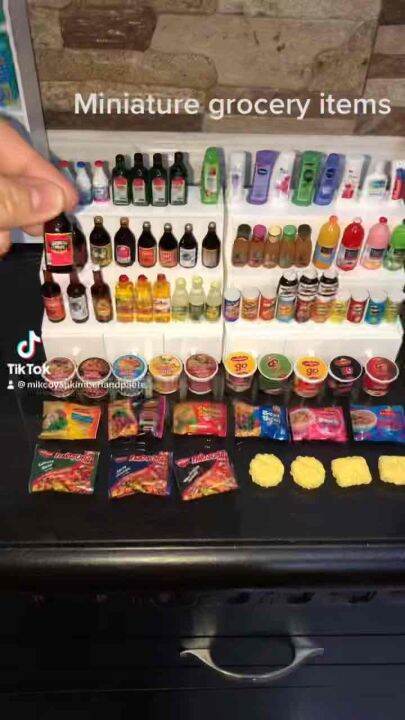 miniature toyo ketchup suka patis soy vinegar fish sauce doll dollhouse ...