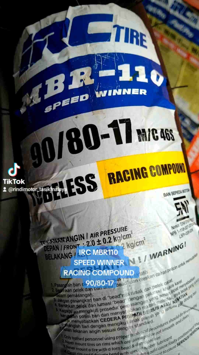 IRC MBR-110 ukuran 90/80-17 Racing compound tubles 1pcs | Lazada Indonesia