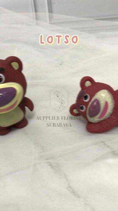 MINIATUR KUE TART LOTSO BERUANG PINK DEKORASI KUE ULANG TAHUN ULTAH ...