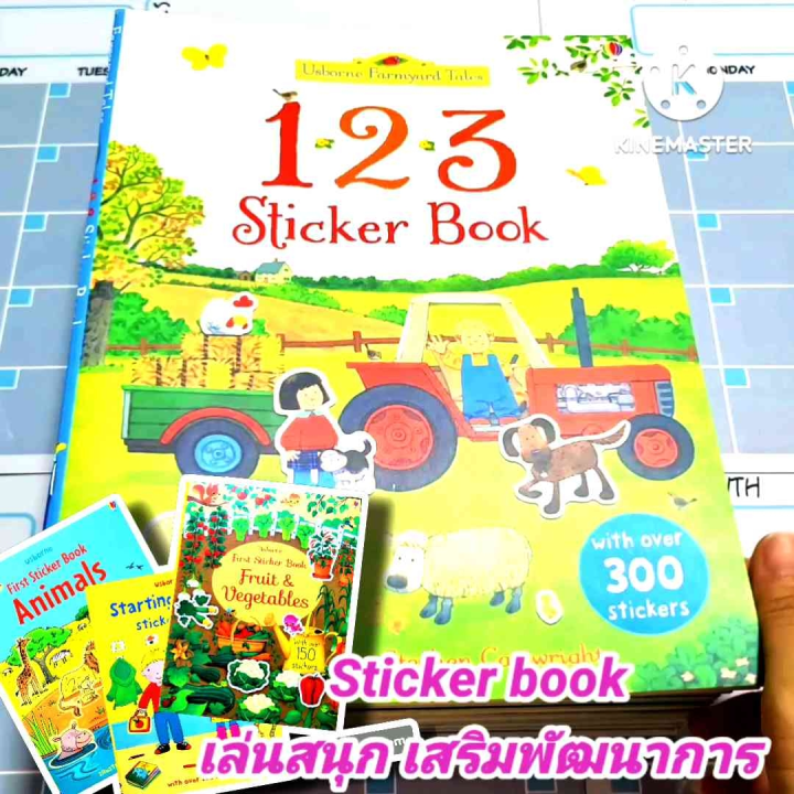 สมุดภาพสติ๊กเกอร์ Usborne sticker book for kids หนังสือภาพสติ๊กเกอร์ ...