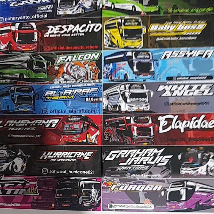 STIKER LOGO BUS BASURI BARU ISI 45 PC / STIKER BUS BASURI / STIKER LOGO ...
