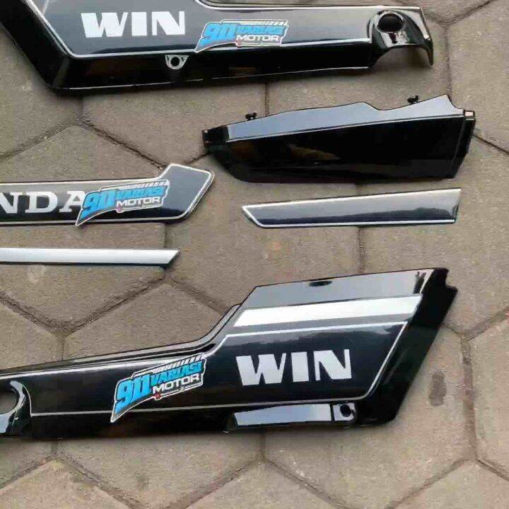 Cover Body Honda Win 100 Warna Hitam Set Striping tahun 1984 warna ...