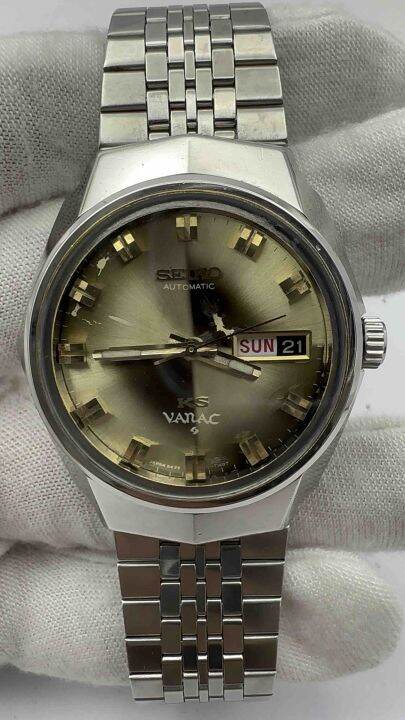KING SEIKO KS VANAC 25 jewels Automatic ตัวเรือนสแตนเลส นาฬิกาผู้ชาย มือสองของแท้ | Lazada.co.th