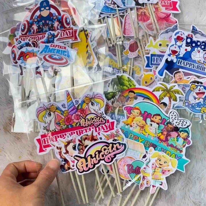Toper Karakter Cake Topper Murah Hiasan Kue Ulang Tahun Full Stick ...