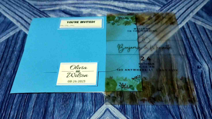 [3R+ Size] DioSie Transparent Invitations for Wedding, Birthday ...