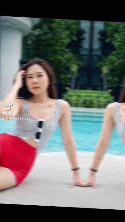 ชุดว่ายน้ำ NUNAR SWIMSUIT (Stripes Red XL) | Lazada.co.th