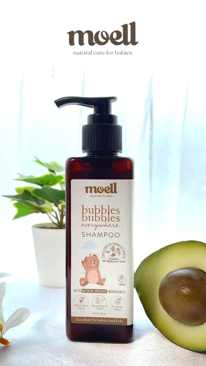 Moell Shampoo Bubbles Bubbles Everywhere 185 gr | Shampo Bayi Natural ...