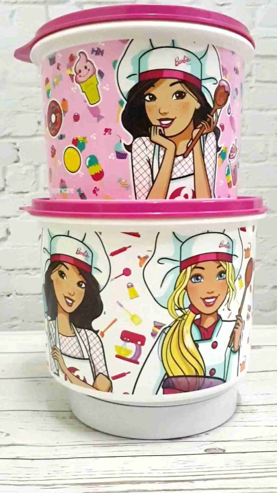 Tupperware Barbie Canister Set/Bekas Susu (2 pcs) | Lazada