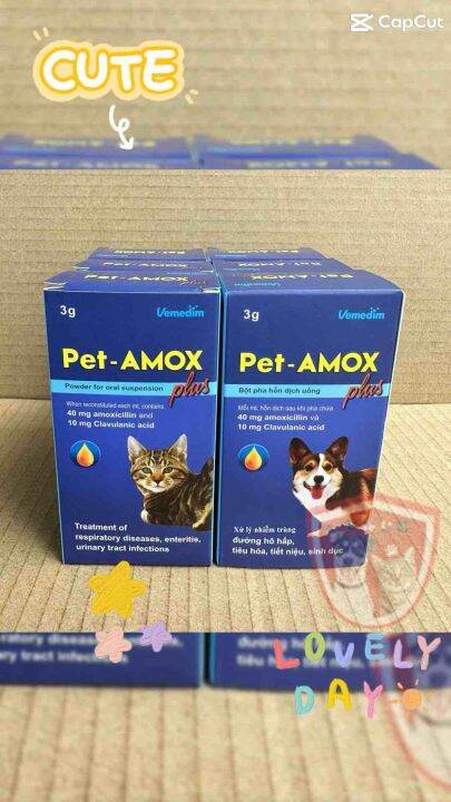 Vemedim-Pet Amox- Dung dịch uống amox giúp hết tiêu chảy, nhiễm khuẩn ...