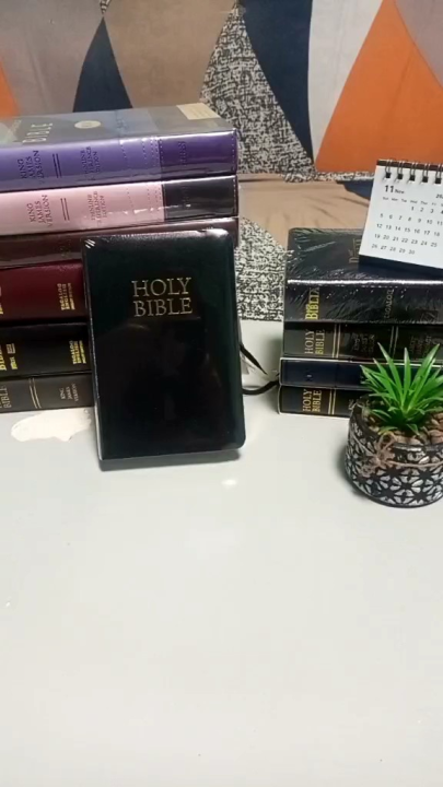 1pc Soft Leatherette Cover Compact Holy Bible | KJV | Large Print | Red ...