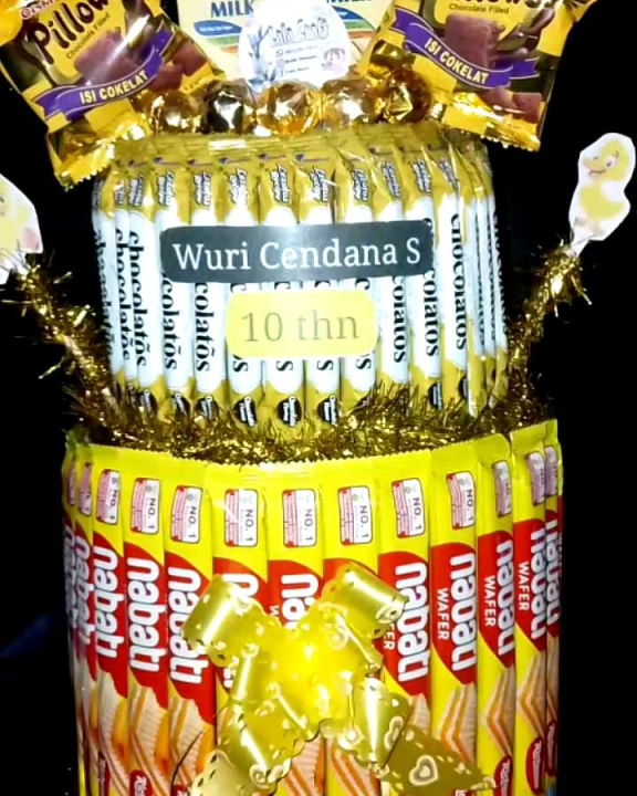 Tower snack coklat/ Tower snack chocolatos/buket snack/ hadiah ulang ...