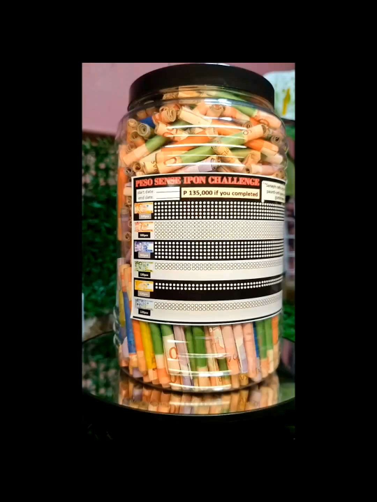 IPON challenge alkansya transparent clear plastic jar w/shades 20 ...