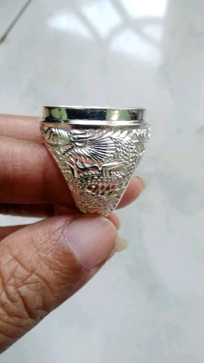 emban/cincin perak asli 925 ukir naga | Lazada Indonesia