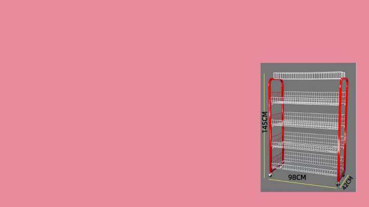 (Ready Stock)555 Heavy Duty 5 Tier Rack with roller /5 Tingkat Rak ...