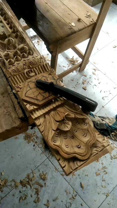 ornamen tempel gapura gebyok full ukir jati | Lazada Indonesia